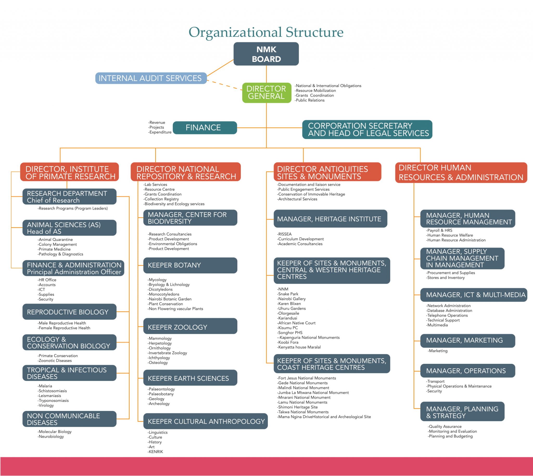 Organizational Structure – National Museums of Kenya